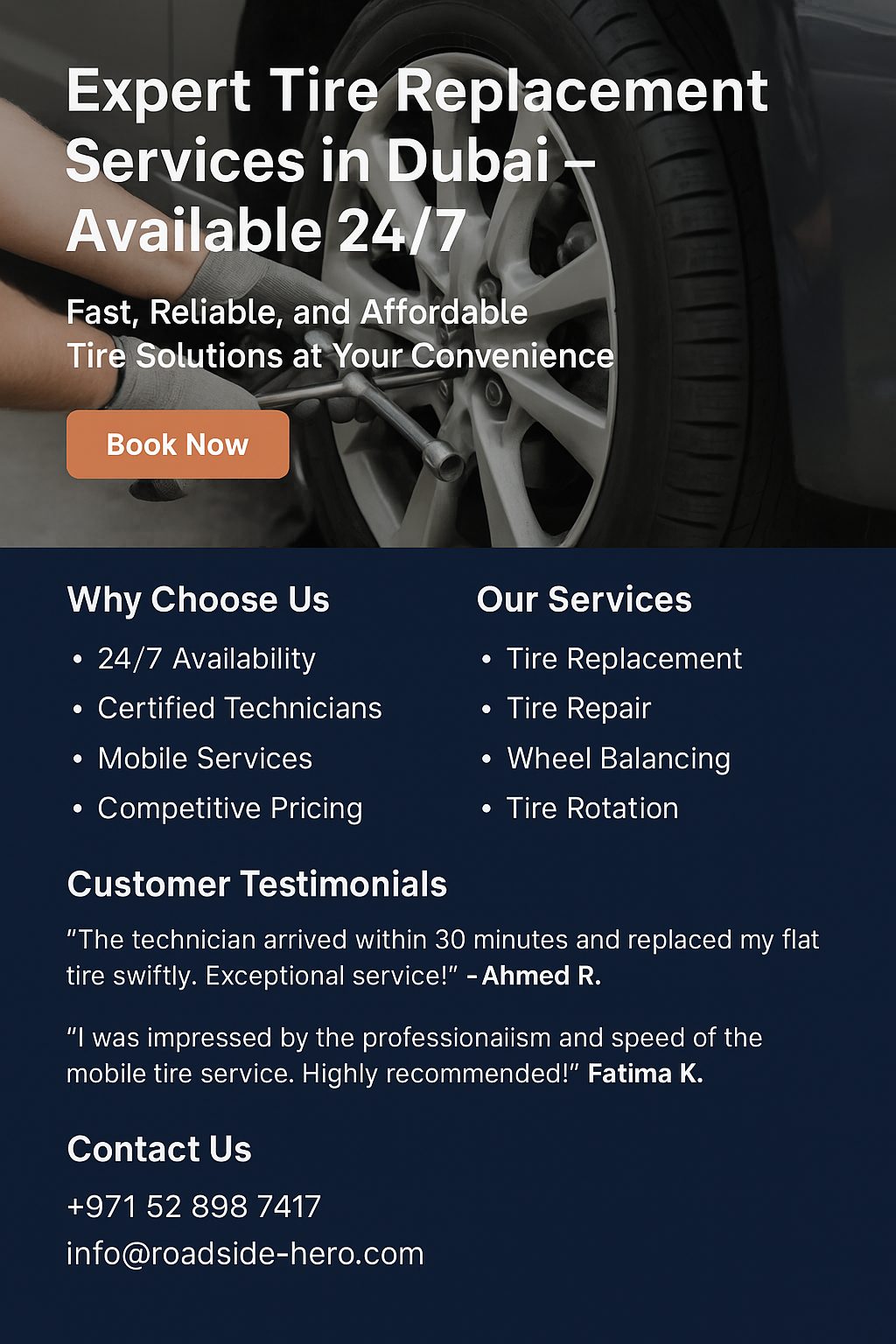 Mobile Flat Tire Replacement in Dubai – Fast & On-Site